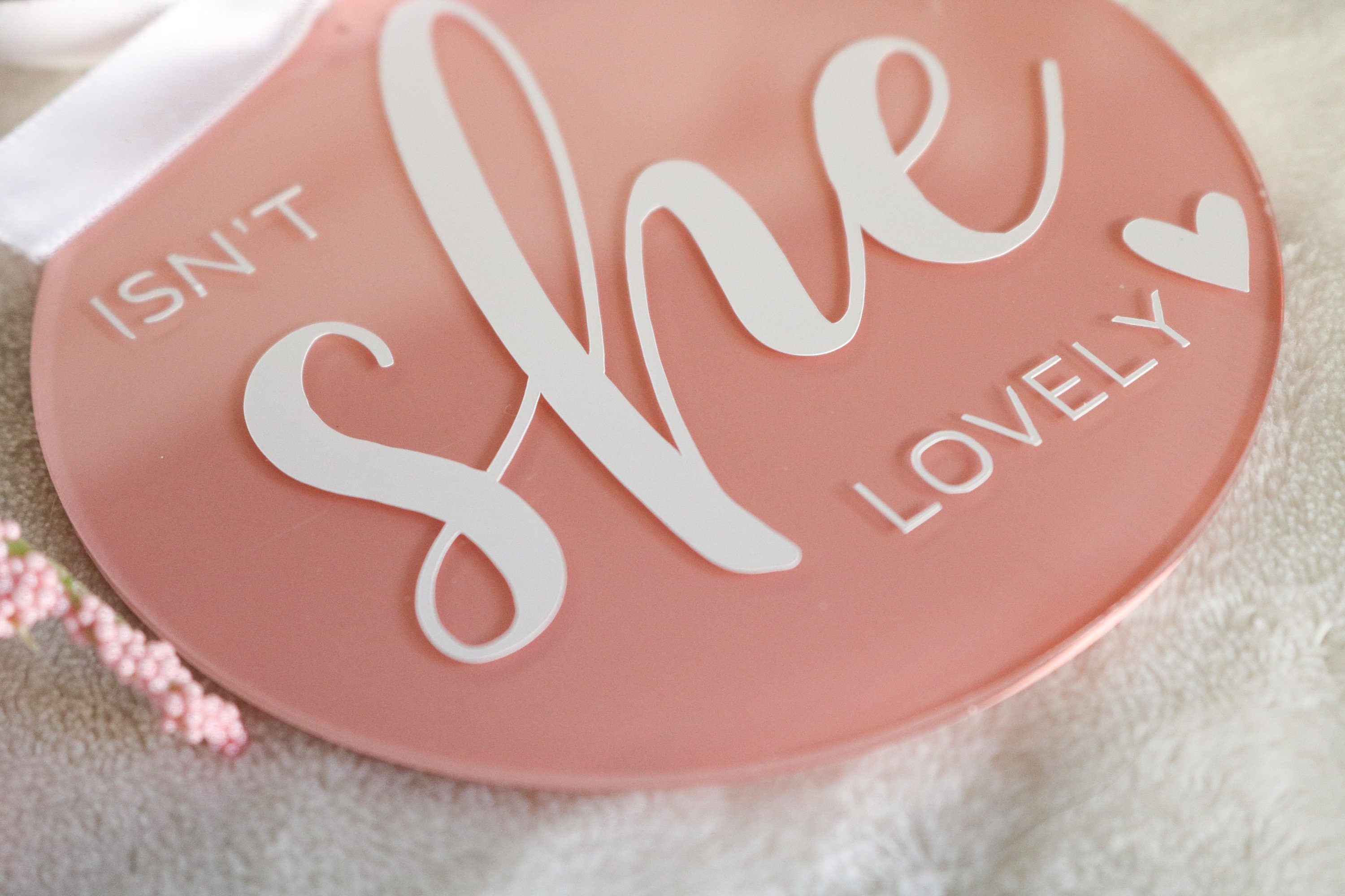 Isn't She Lovely Sign, Gender Reveal, Baby Announcement, Acrylic Birth ...