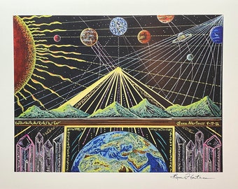 Ancient Egypt Pyramids Isis Osiris Light Language Egyptian Art Signed ...