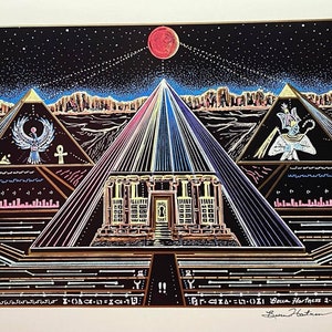 Ancient Egypt Pyramids Isis Osiris Light Language Egyptian Art - Etsy