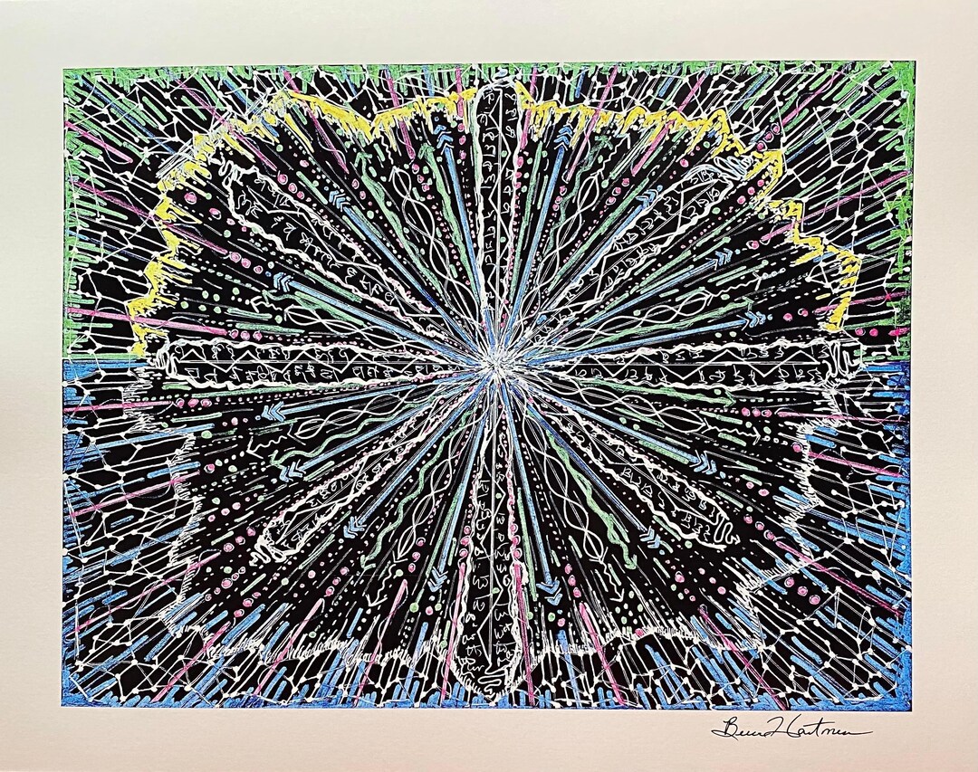 Light Language Galaxy Art 3rd Eye Activation Drawing Signed Print 11 X ...