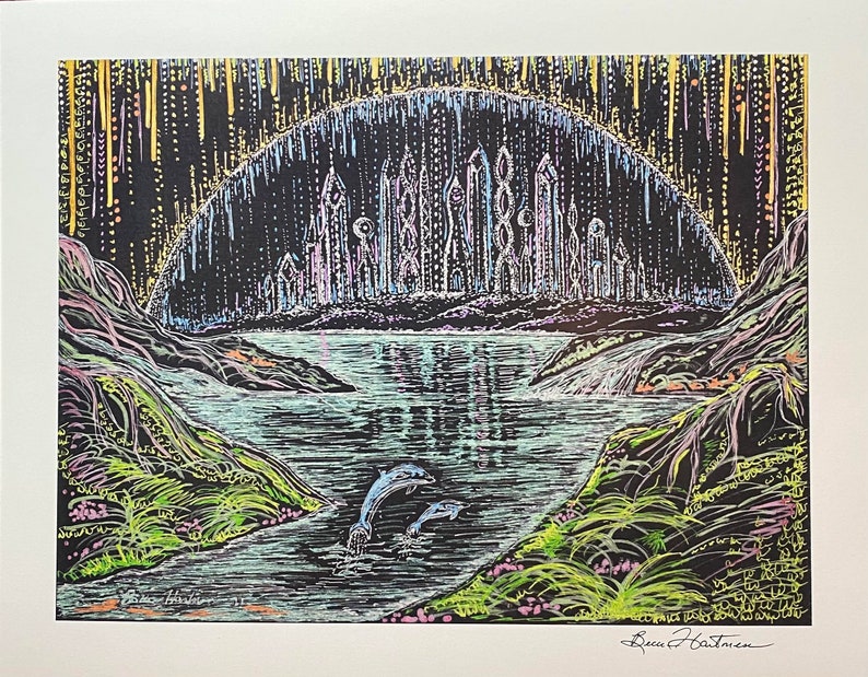 Lemuria Wall Art Light Language Art Activation Drawing Signed Print 11 ...