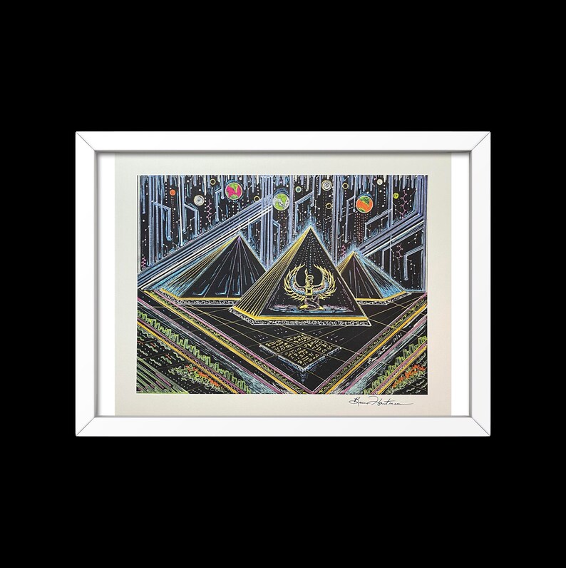 Ancient Egypt Pyramids Isis Light Language Activation Art Signed Print ...