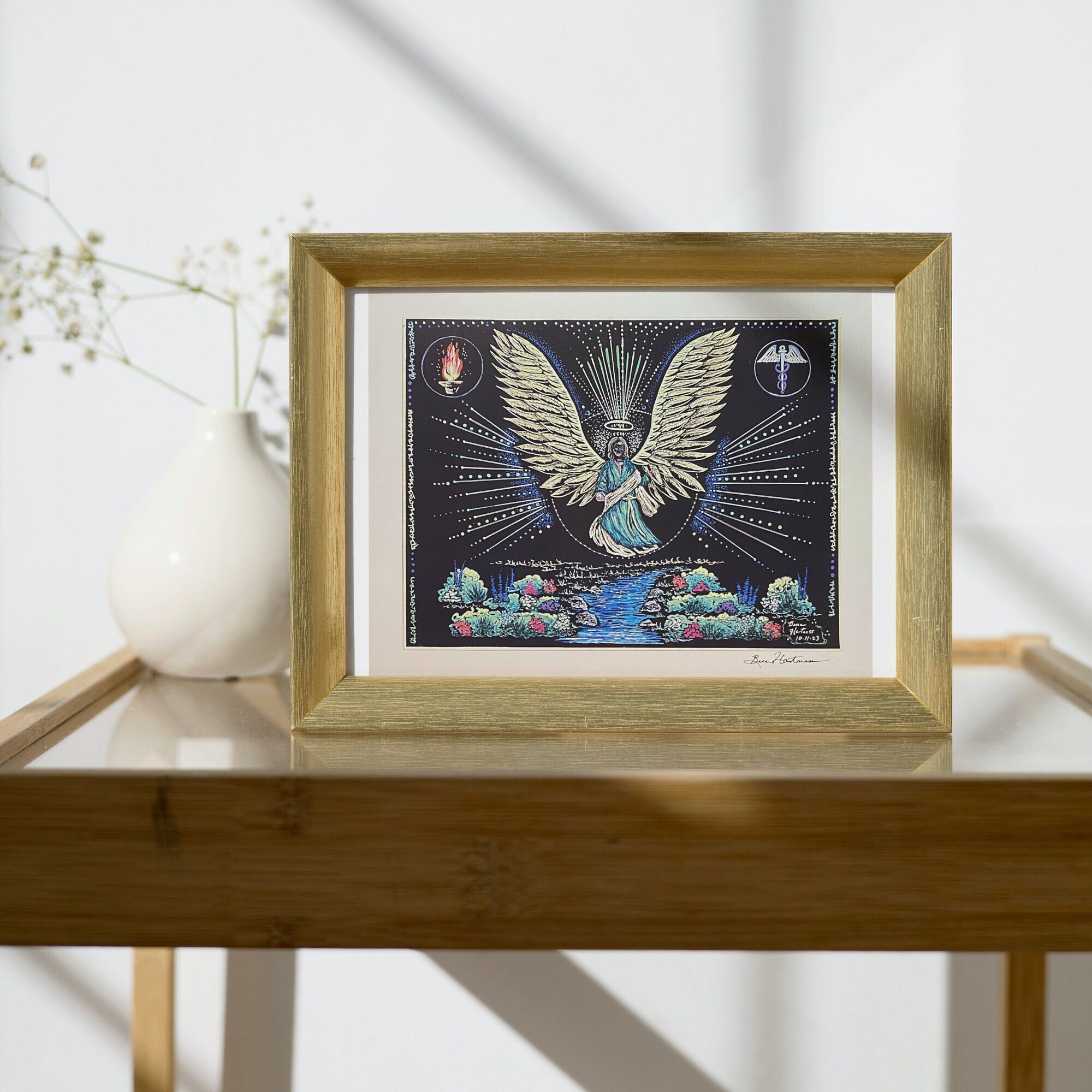 Archangel Raphael Light Language Art Signed Print 11 X 14 Light Codes ...