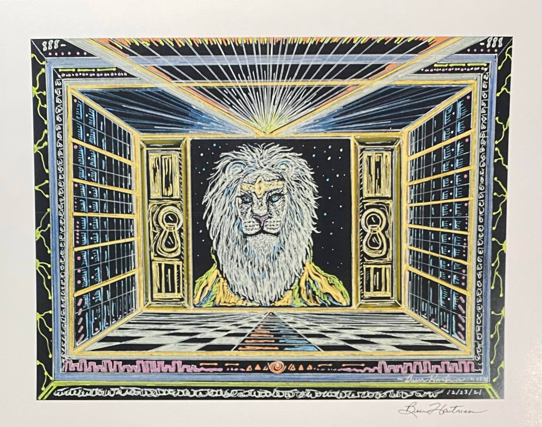 Lyran Starseed Lion Light Language Activation Art Signed Print 11 X 14 ...