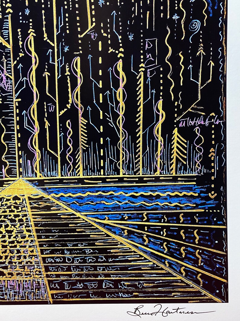 Ancient Egypt Pyramid Artwork Light Code Language Activation Art Signed ...