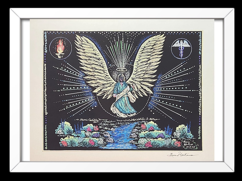 Archangel Raphael Light Language Art Signed Print 11 X 14 Light Codes ...