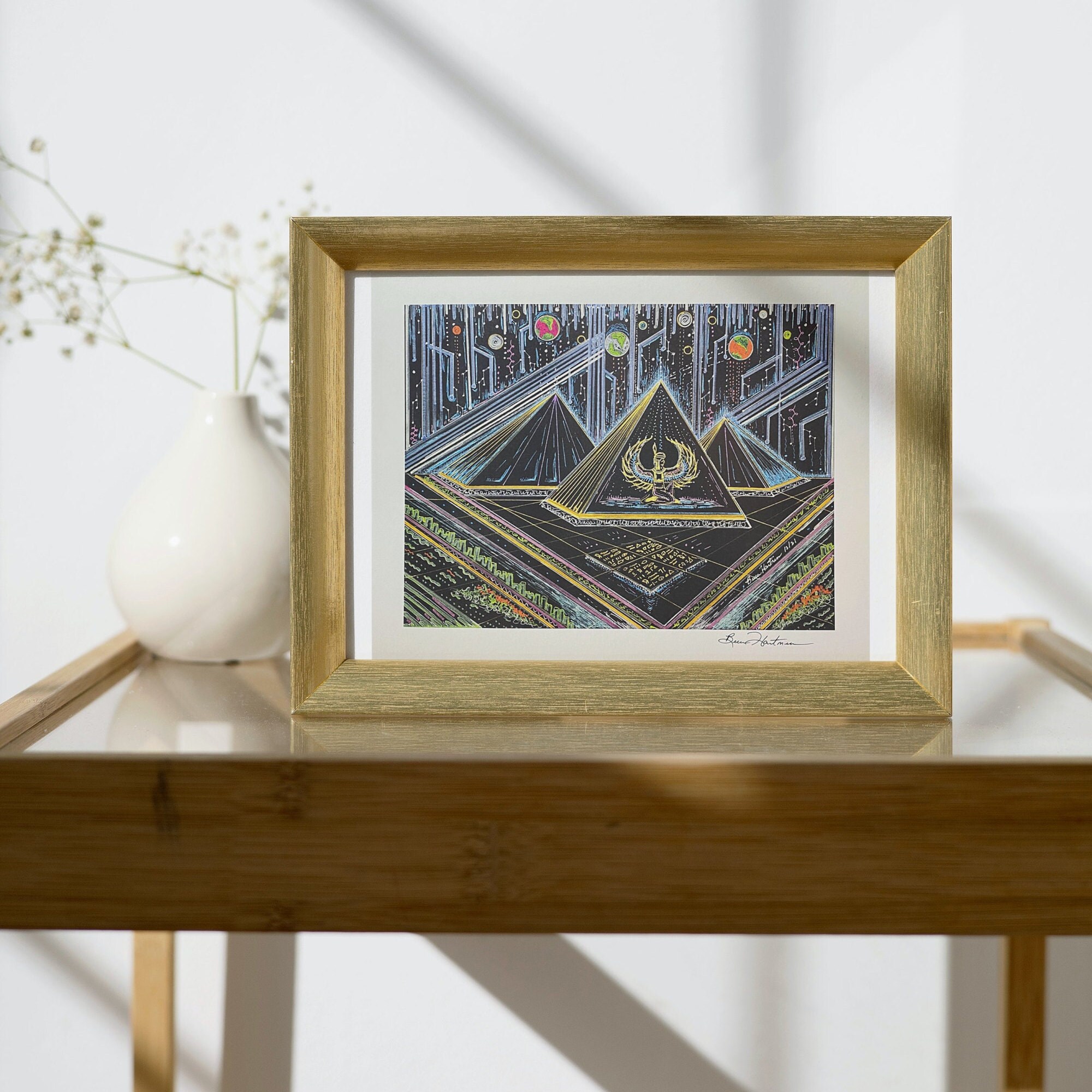 Ancient Egypt Pyramids Isis Light Language Activation Art Signed Print ...