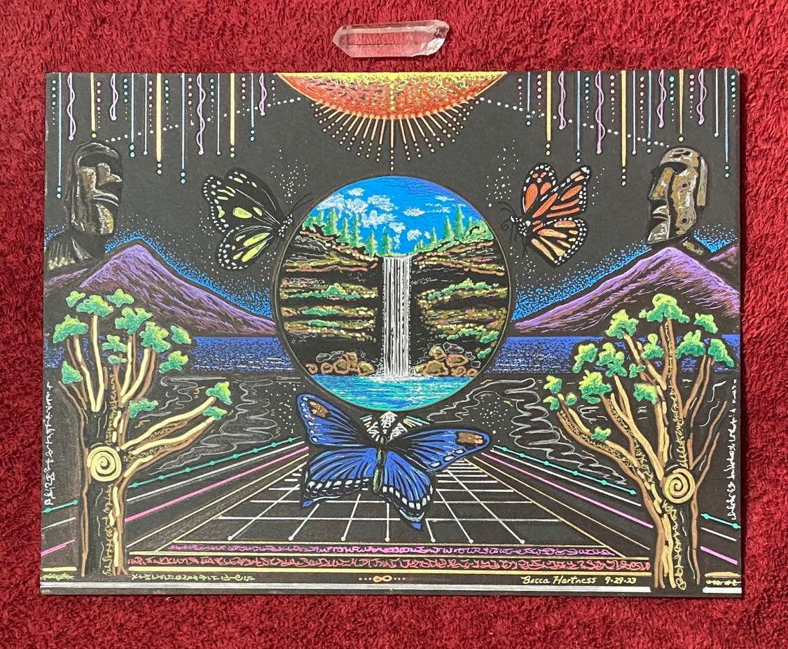 Personal Channeled Soul Template Drawing 9 X 12 Inches Light Language ...