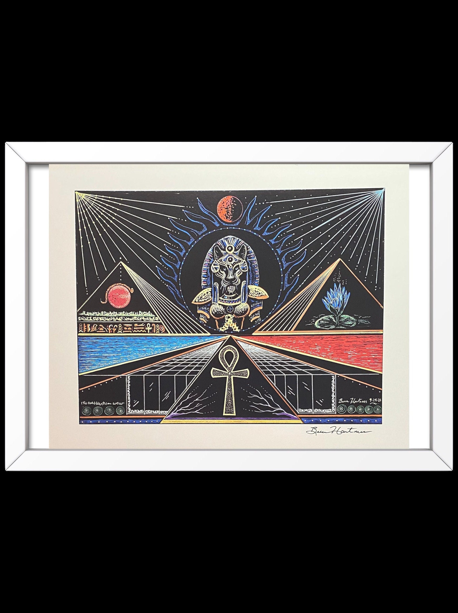 Sekhmet Goddess Light Language Egyptian Art Signed Print 11 X 14 Light ...