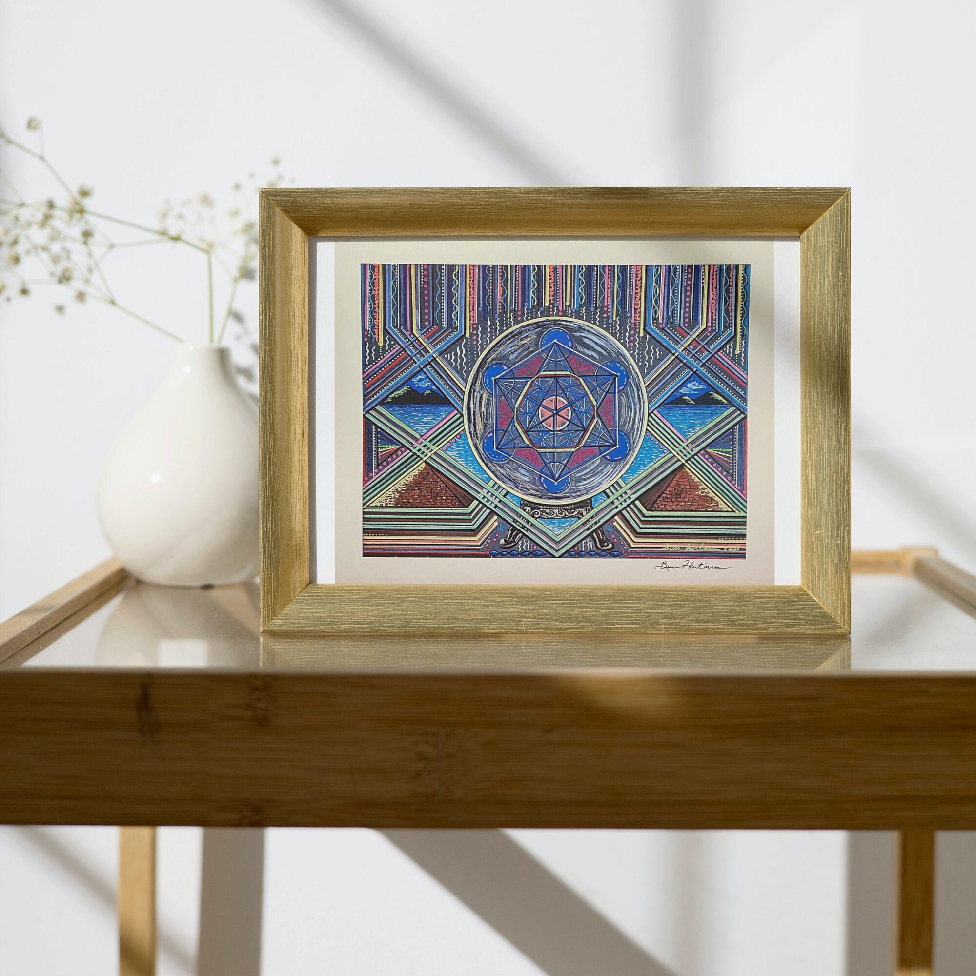 Archangel Metatron Cube Light Language Art Signed Print 11 X 14 Light ...