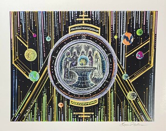 Ancient Egypt Pyramids Isis Osiris Light Language Egyptian Art Signed ...