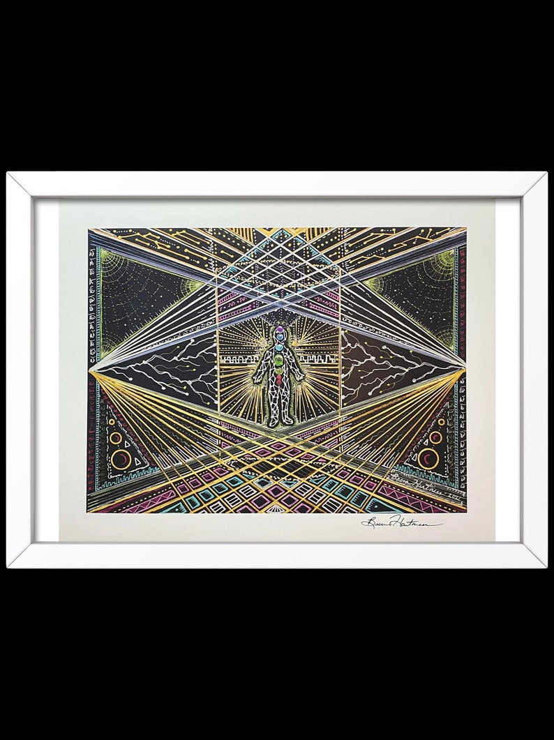 Chakras Light Codes Activation Drawing Light Language Energy Art Signed ...