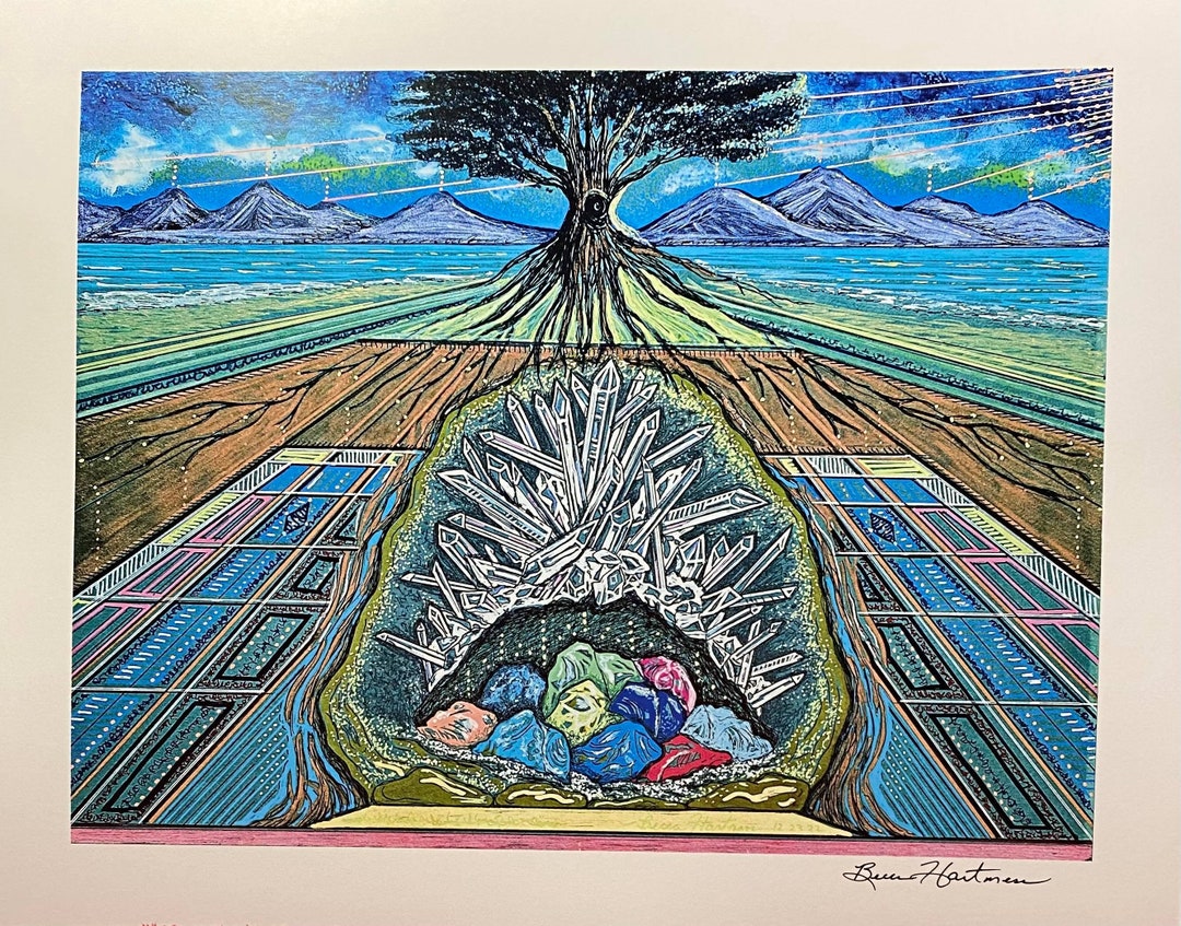 Andara Crystals Light Language Drawing Activation Signed Print 11 X 14 ...