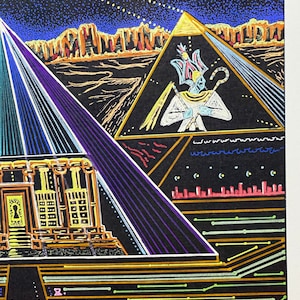 Ancient Egypt Pyramids Isis Osiris Light Language Egyptian Art Signed ...