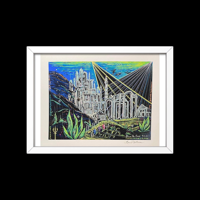 Atlantis Lost City Light Language Art Activation Orca Whale Signed ...