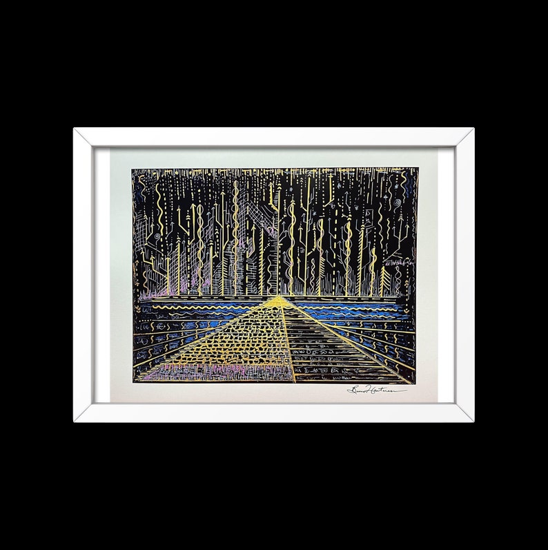 Ancient Egypt Pyramid Artwork Light Code Language Activation Art Signed ...