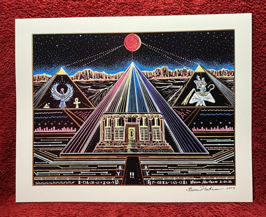 Ancient Egypt Pyramids Isis Osiris Light Language Egyptian Art - Etsy
