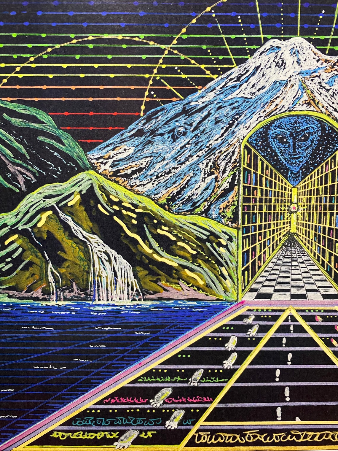 Arcturian Starseed Drawing Mount Shasta Light Language Art Signed Print ...