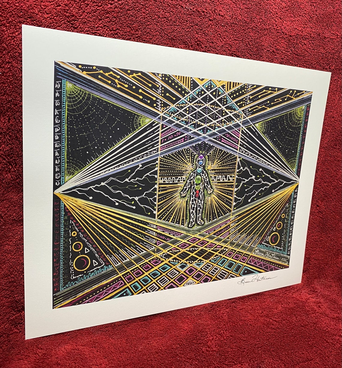 Chakras Light Codes Activation Drawing Light Language Energy Art Signed ...