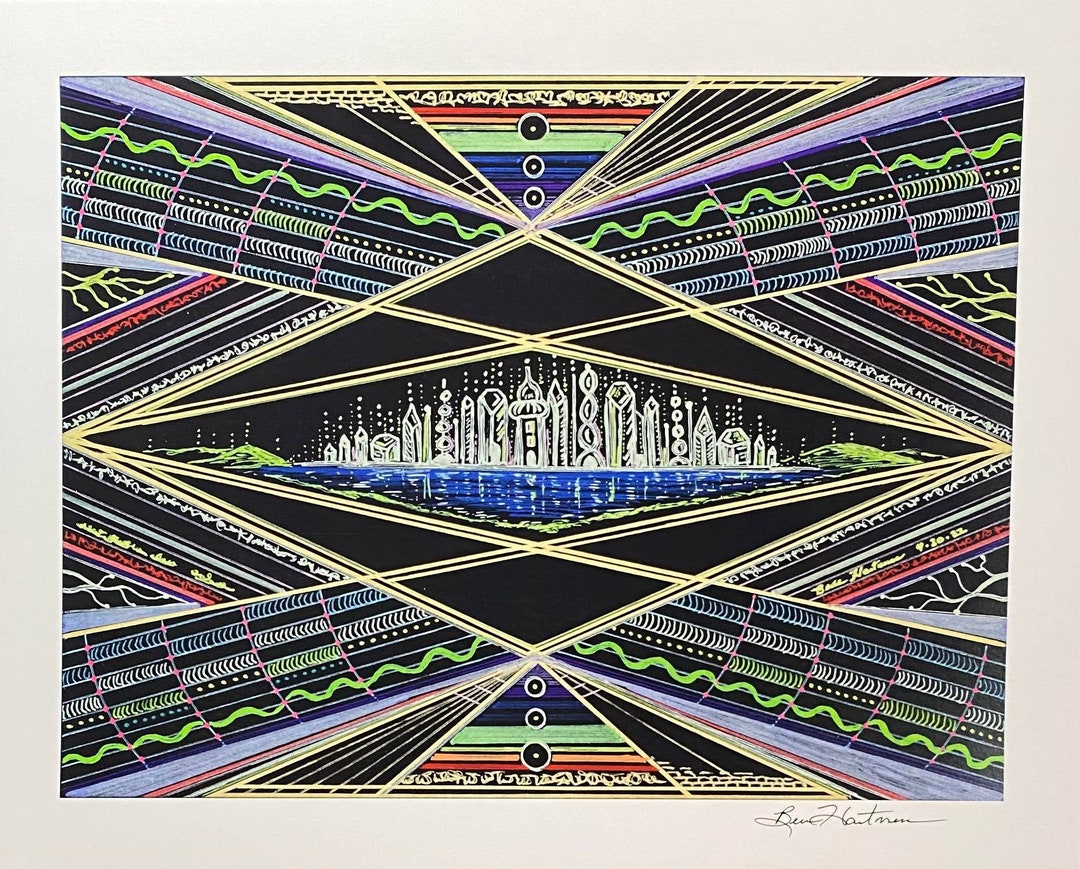 Lemuria City of Light Activation Drawing Light Language Art Signed ...