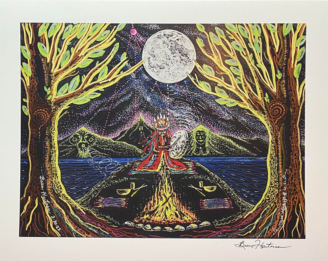 Plant Medicine Shaman Drawing Ceremony Drumming Light Language Art ...