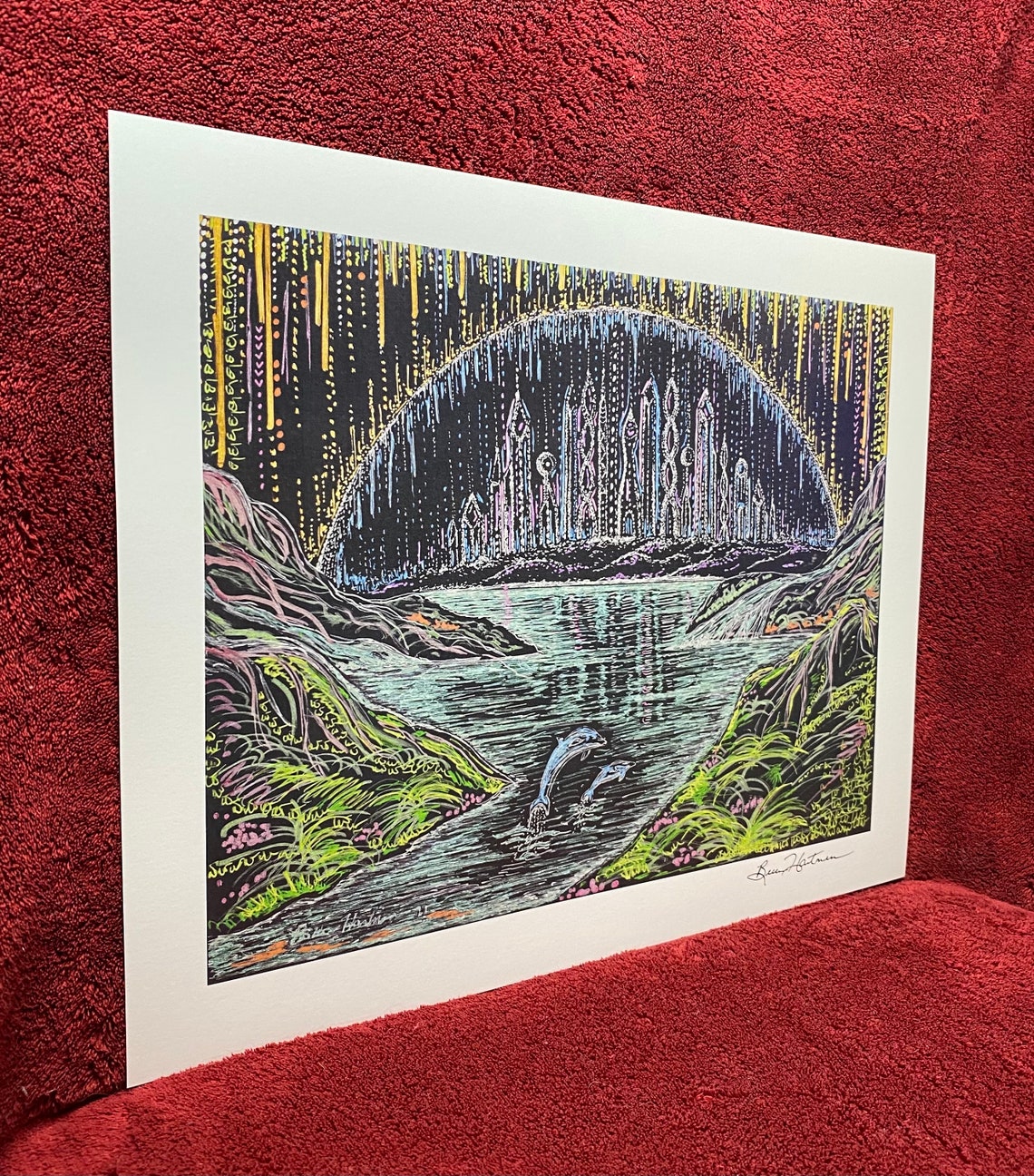 Lemuria Wall Art Light Language Art Activation Drawing Signed - Etsy