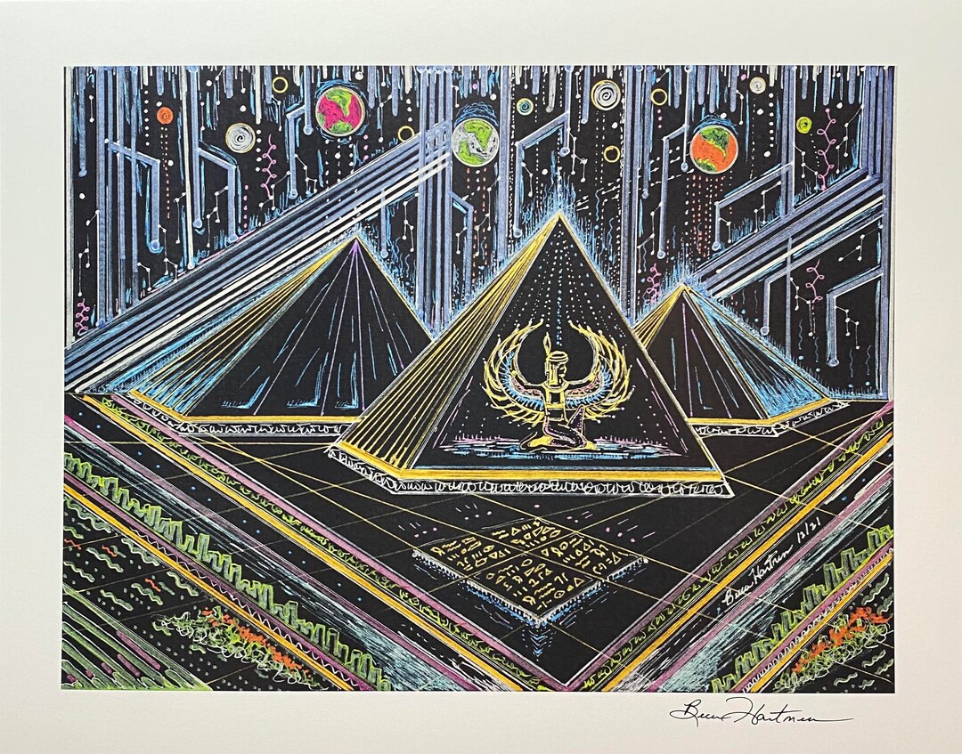 Ancient Egypt Pyramids Isis Light Language Activation Art Signed Print ...