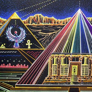 Ancient Egypt Pyramids Isis Osiris Light Language Egyptian Art Signed ...