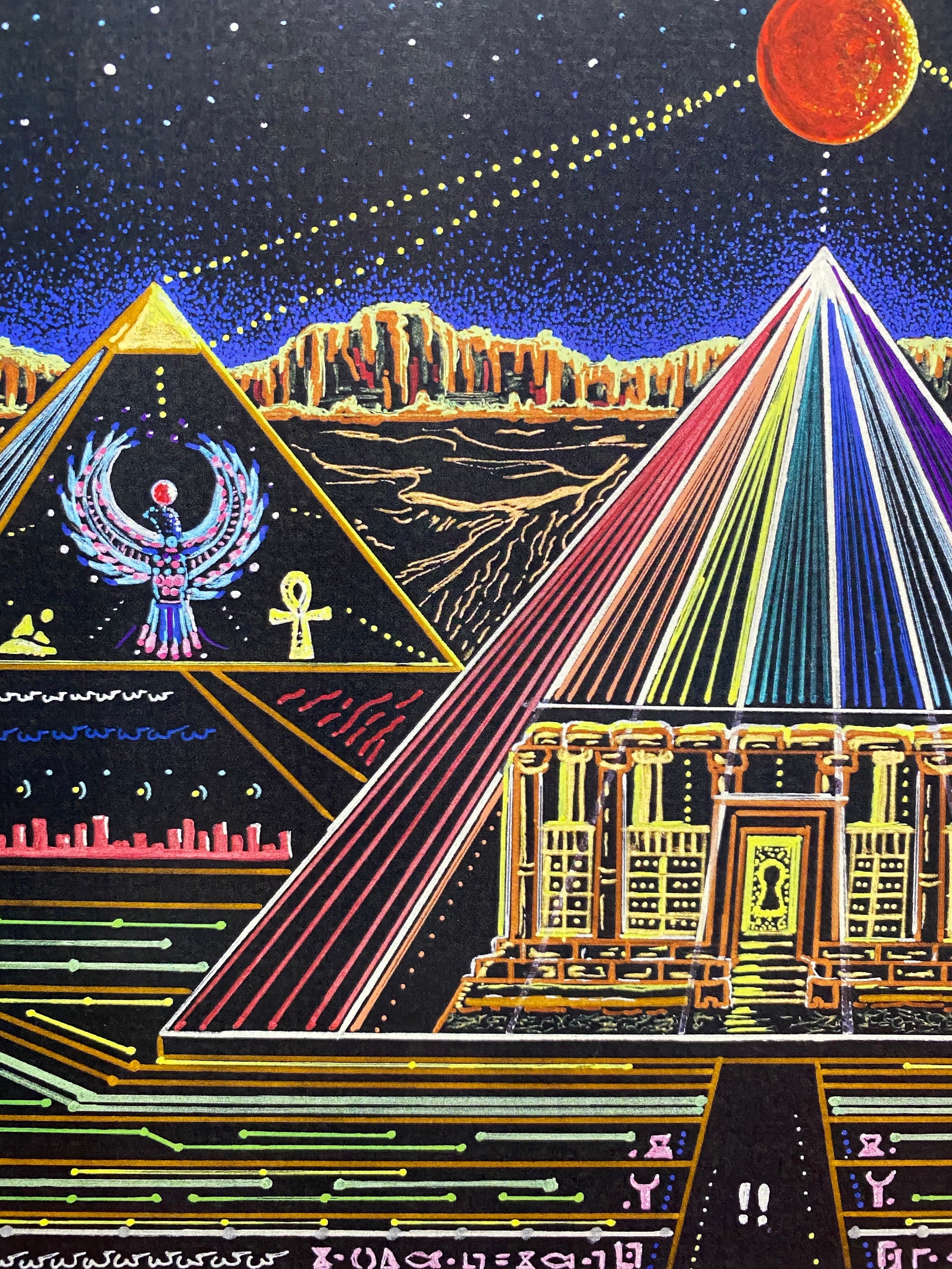 Ancient Egypt Pyramids Isis Osiris Light Language Egyptian Art Signed ...