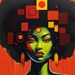 Digital Download: Afro Pop Art Style Black Woman Red - Etsy