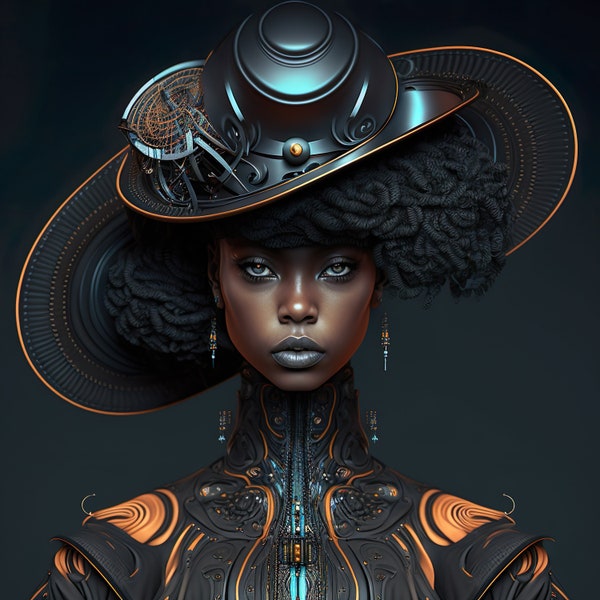 Futuristic Woman Wall Art - Etsy