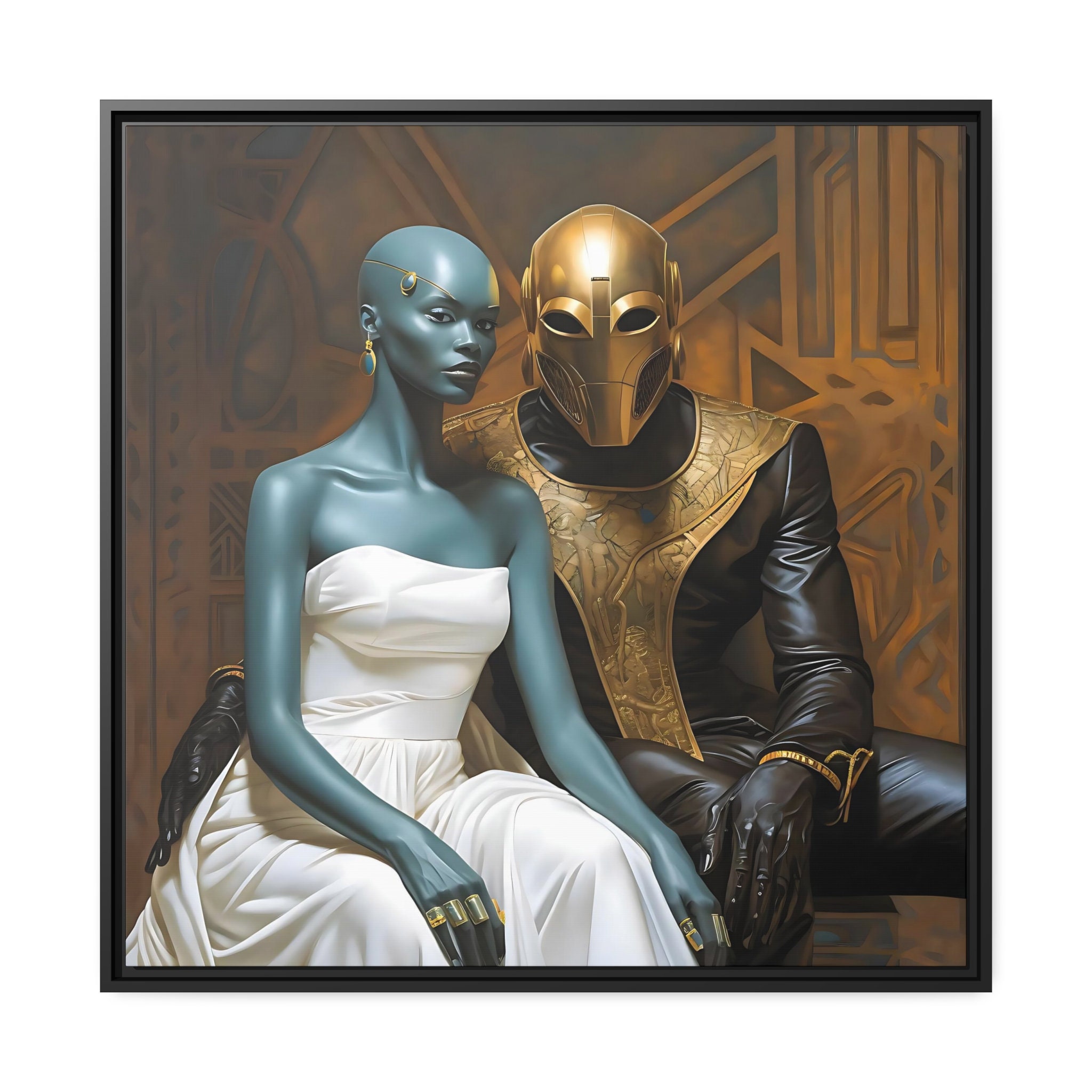 Futuristic Tech Art Cyberpunk Home Decor Matte Canvas Black - Etsy