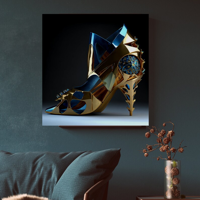 Galactic Glam High Heel Shoes - Wall Art - Printable Wall Print - Ai ...
