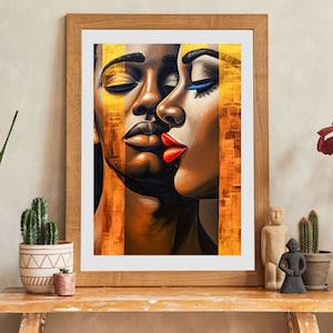 Digital Download: Paint Effect African Couple Art - Instant Access ...