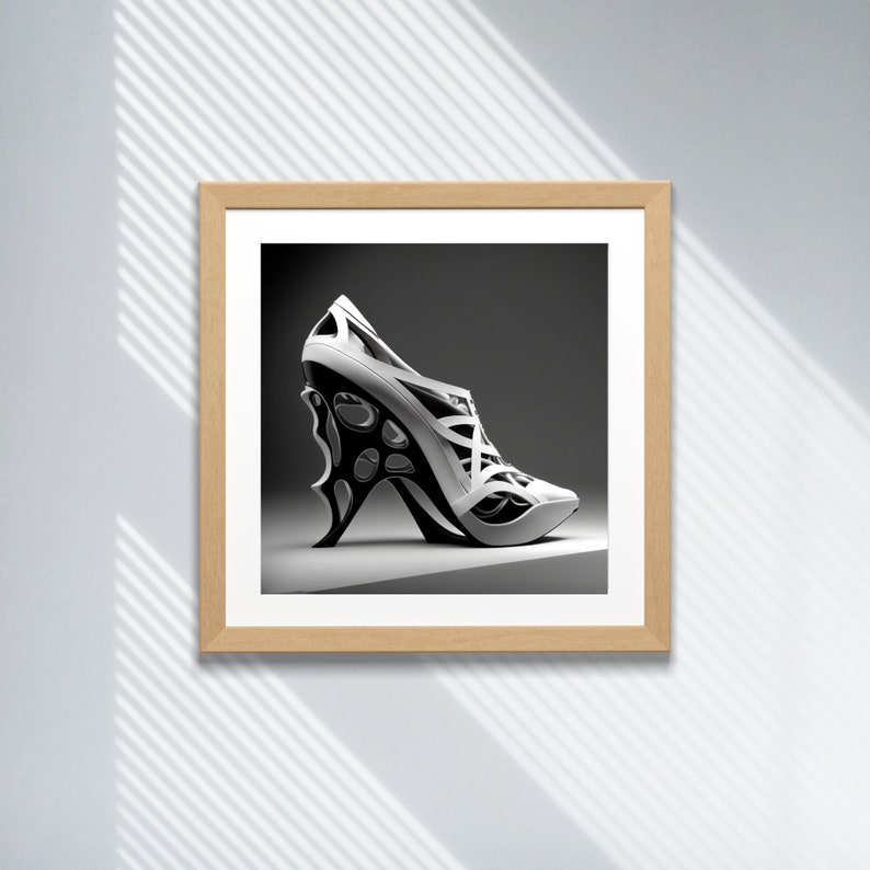 Futuristic High Heel: Digital Art Print - Shoe Art - Ai Art - Instant ...