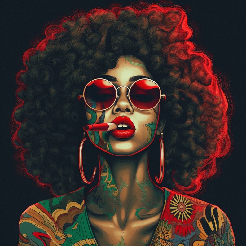 Trippy Red Digital Art Download Ai Art Wall Art Poster Art Instant ...