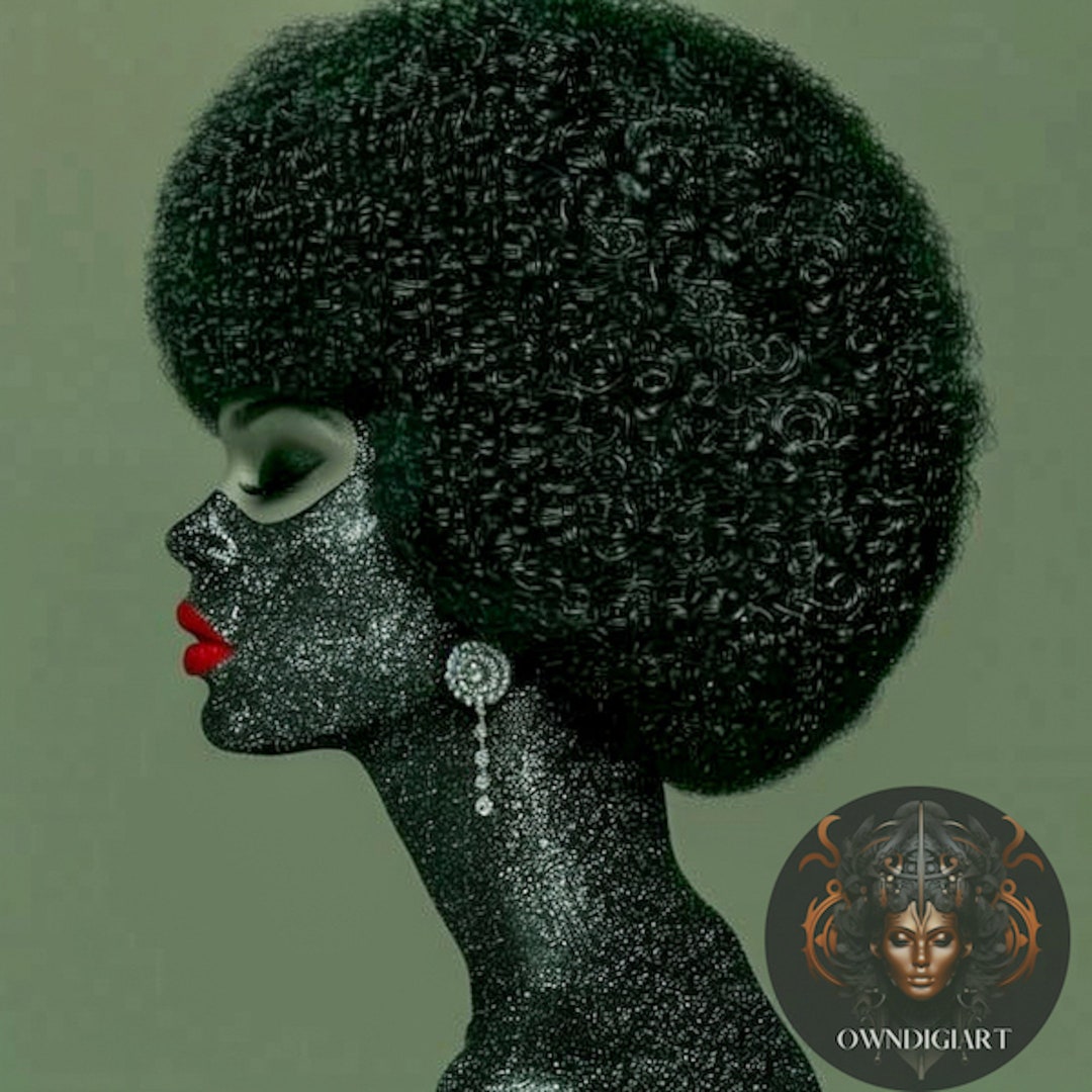 Glittering Afro Dreams - Digital Download - Dazzling Instant Download ...