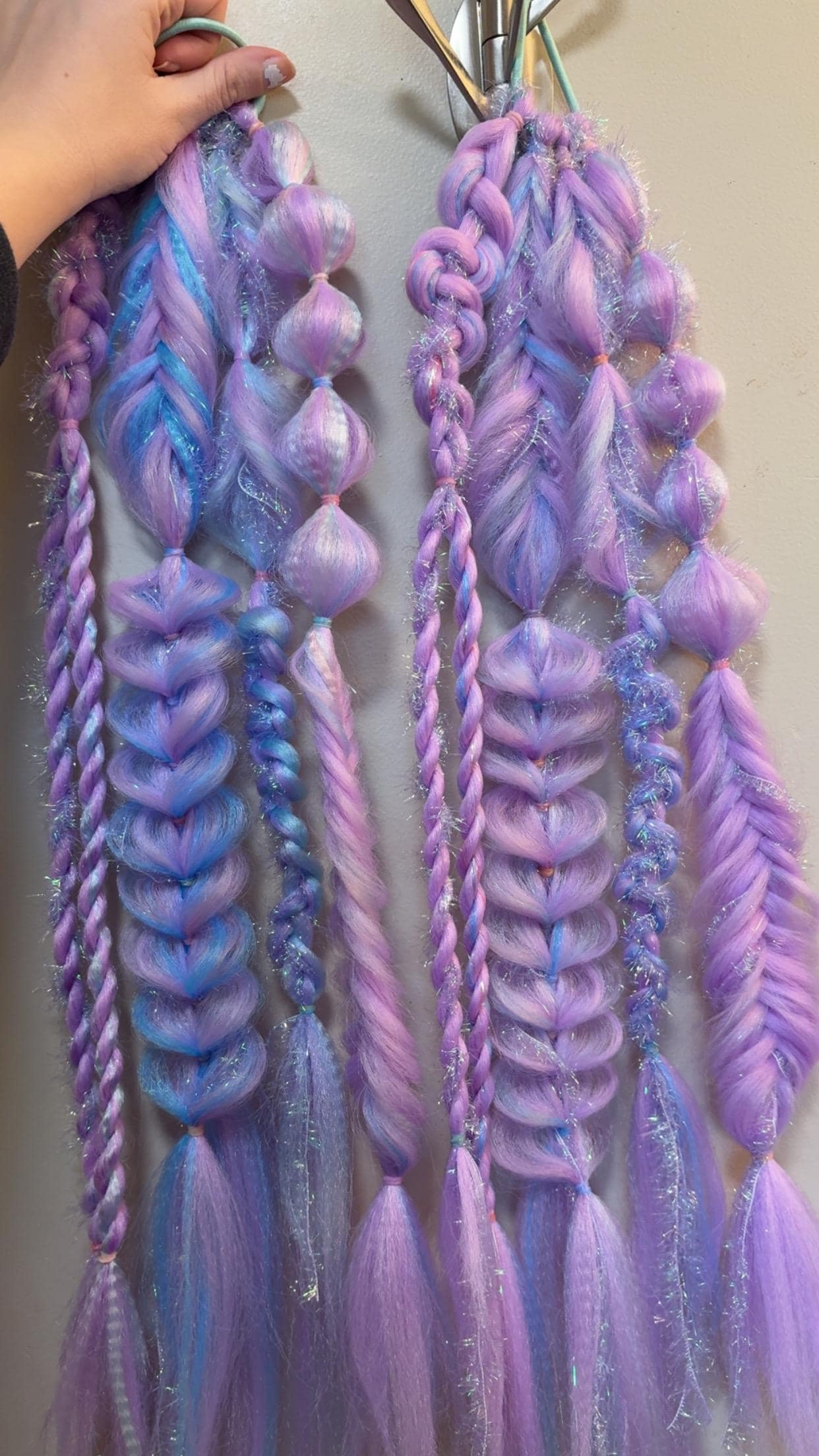 Lilac Dream Rave Braids Rave Braids Purple Festival Braids Rave Hair ...