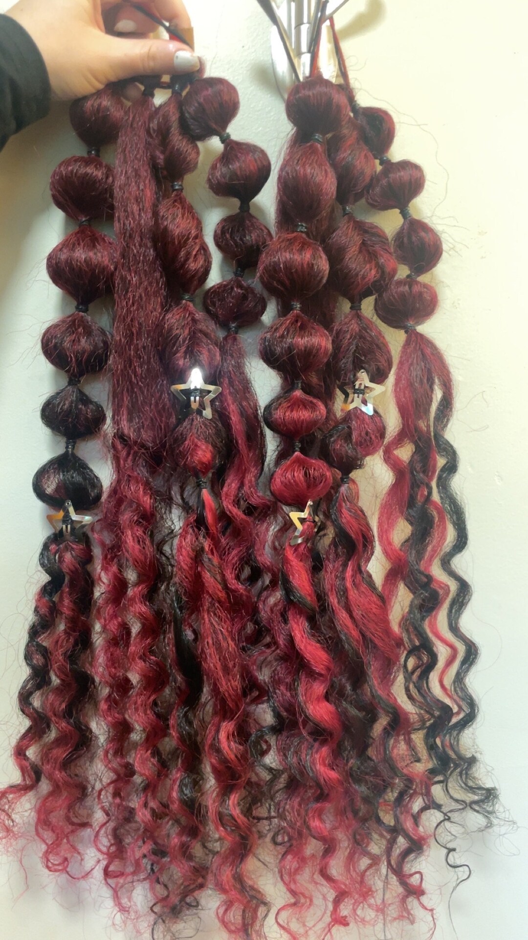 Rock Angel Braids- Set of Two 24 Inch Long Bubble Braids Rave Braids ...