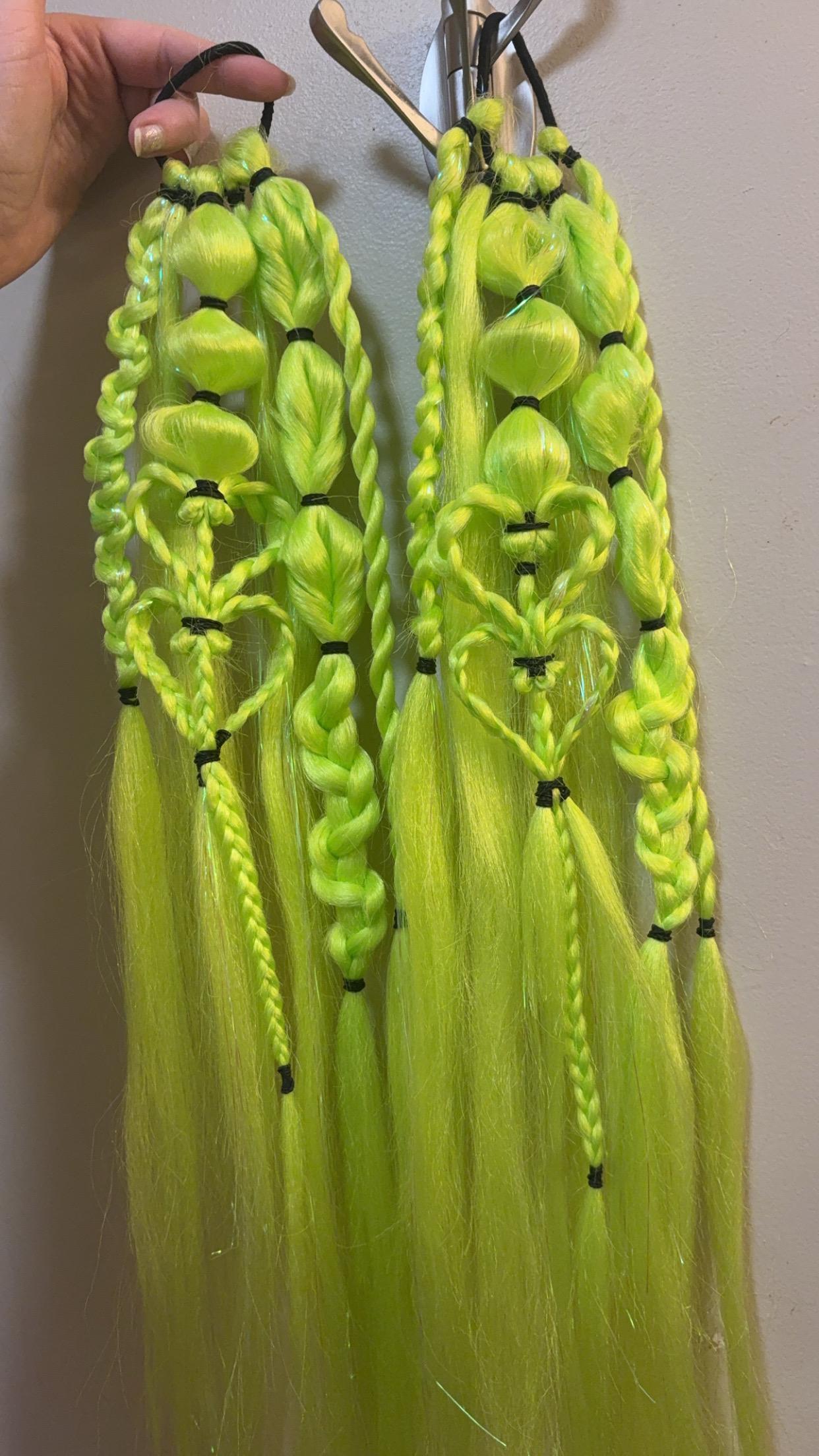 Neon Baddie Braids-set of Two Bubble Braids Rave Braids Festival Braids ...