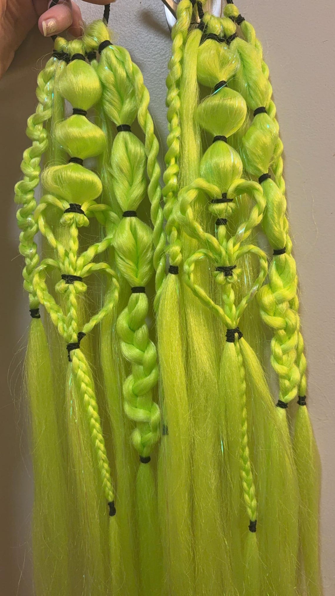 Neon Baddie Braids-set of Two Bubble Braids Rave Braids Festival Braids ...