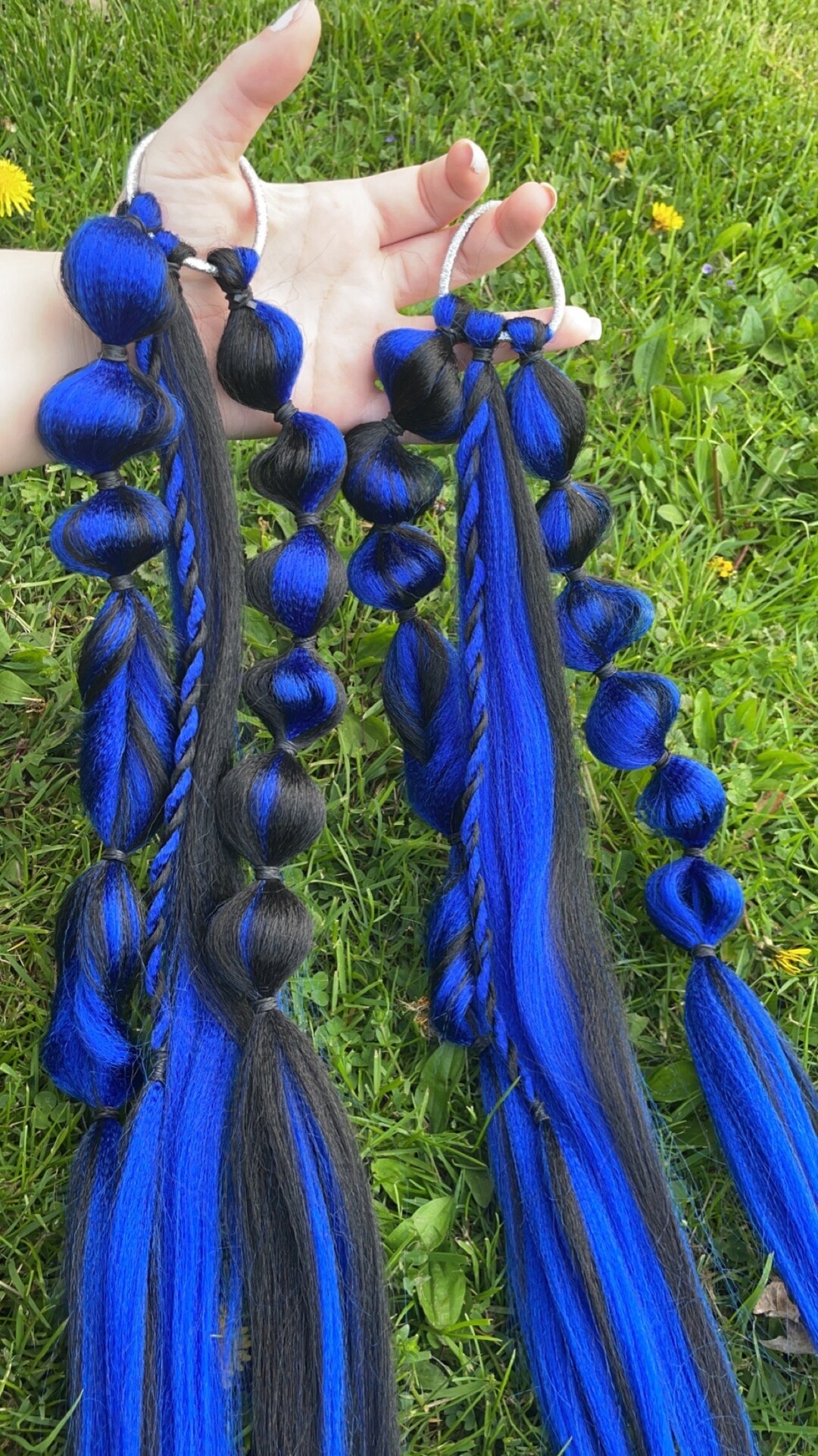 Royal Blue Rave Braids Festival Braids Bubble Braids Blue Rave Braids ...