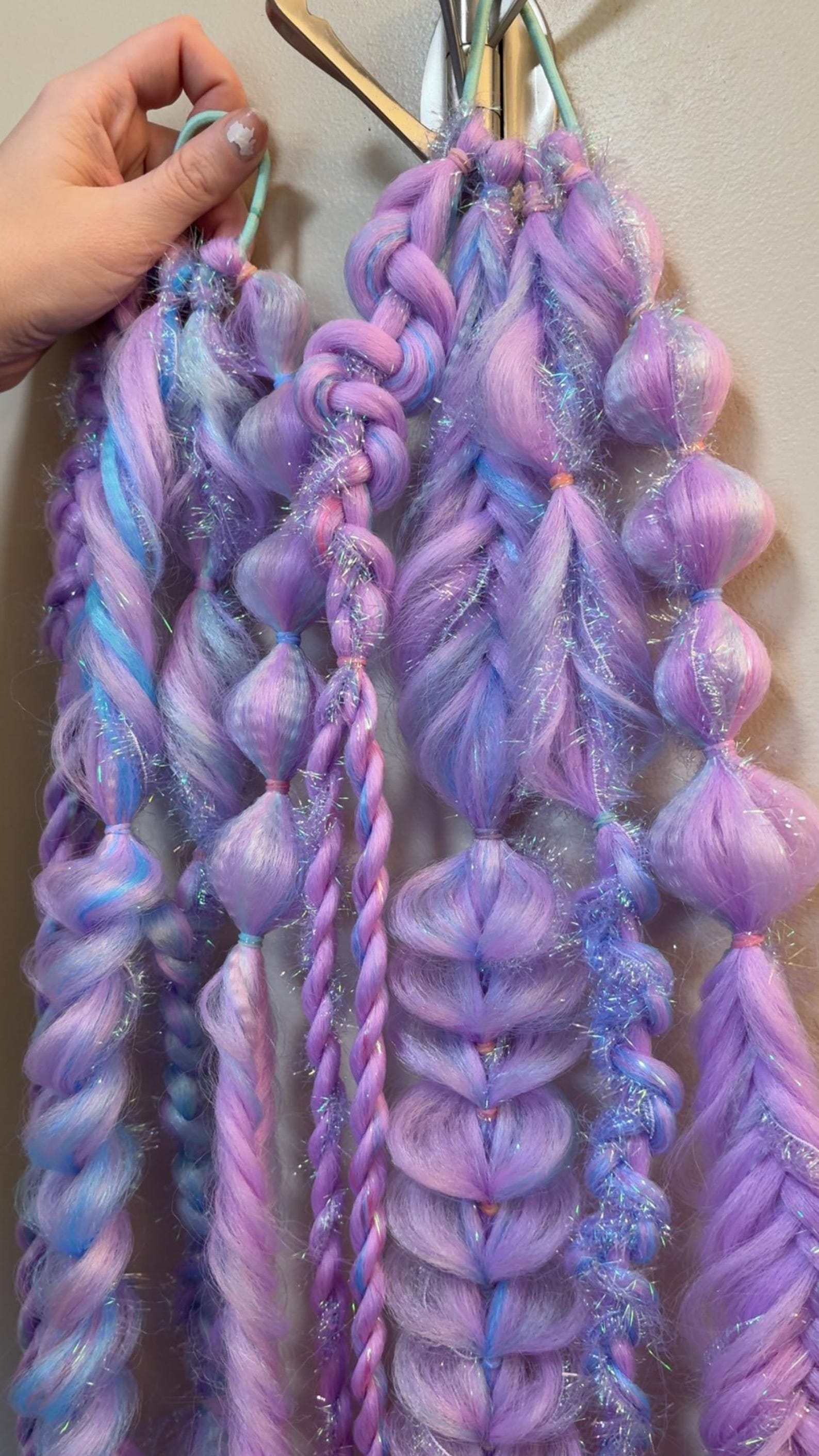 Lilac Dream Rave Braids Rave Braids Purple Festival Braids Rave Hair ...