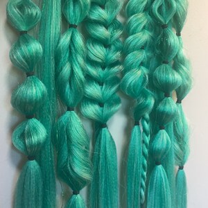 Emerald Castle Braids- Set of Two Bubble Braids Festival Braids Rave ...