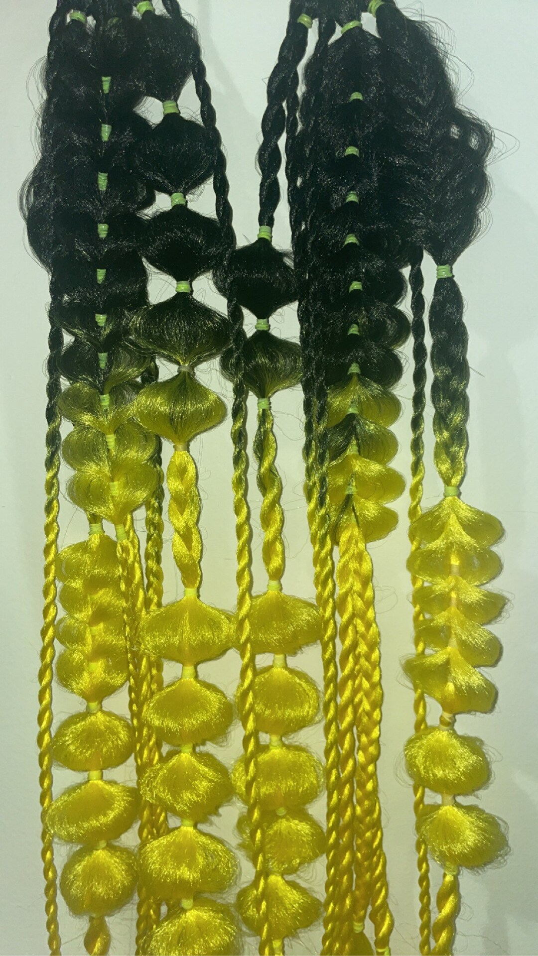 Black and Yellow Rave Braids Set of Two 24 Inches Long Bubble - Etsy