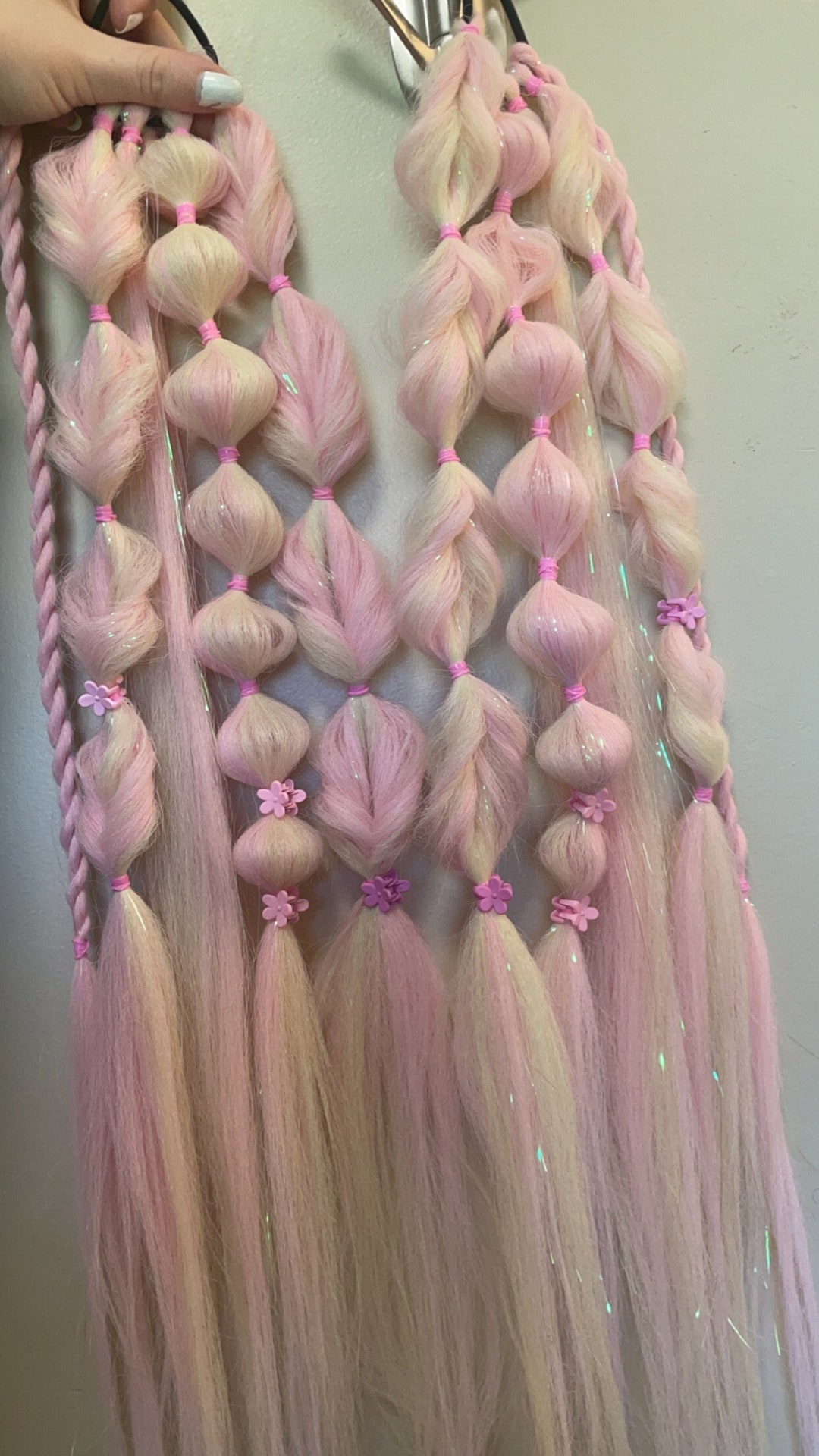 Bubblegum Braids Set of Two Rave Braids 24 Inches Long Easy to Apply ...