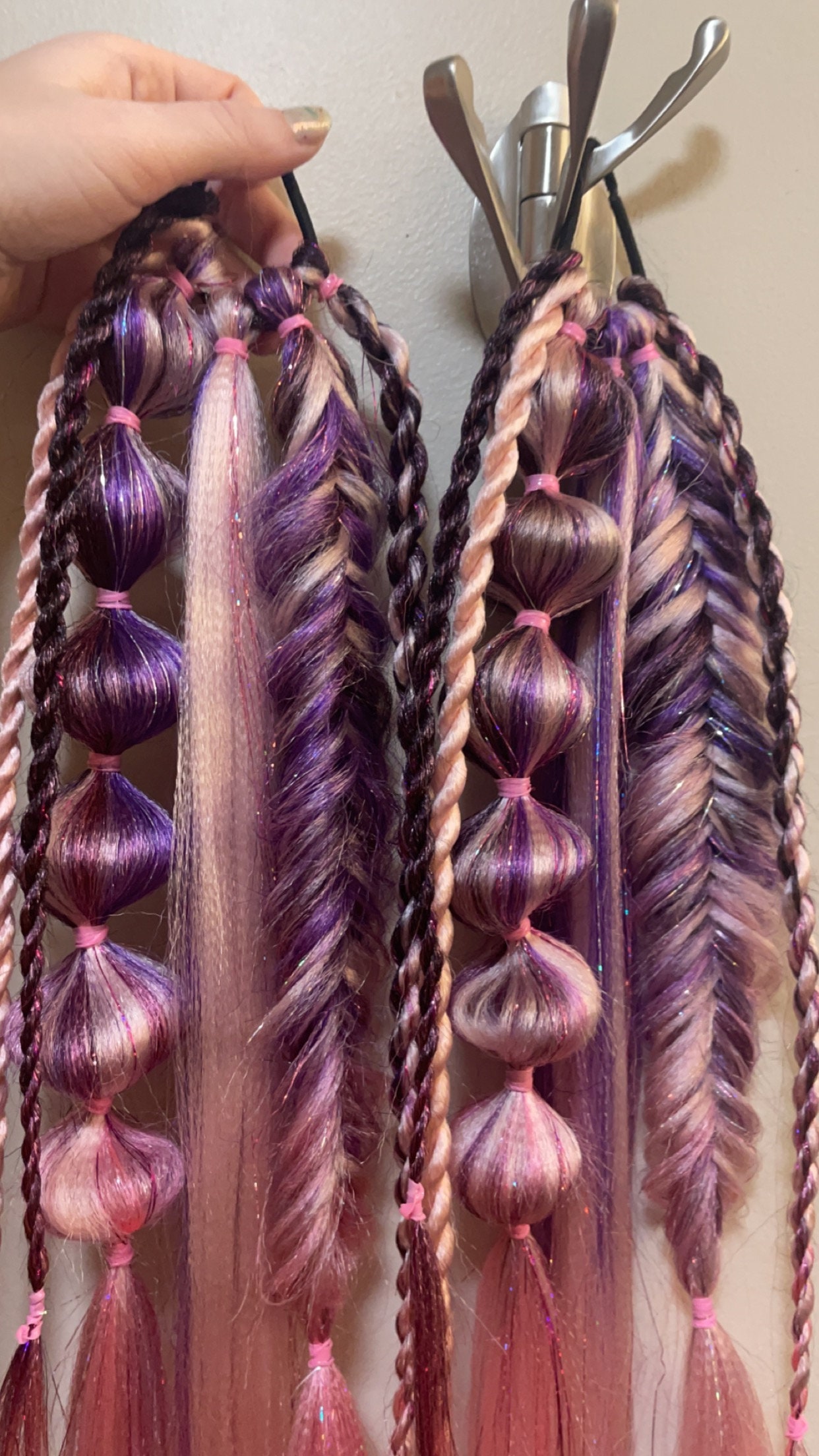 A Twilight Sparkle Braids Rave Braids Easy to Apply and Reusable 24 ...
