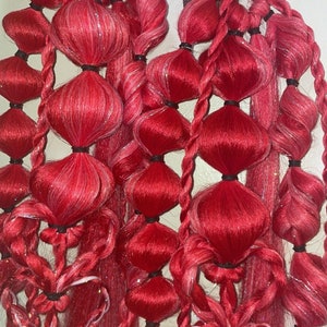 Heartbreaker Braids Set of Two Red Rave Braids Red Accessories Red Hair ...