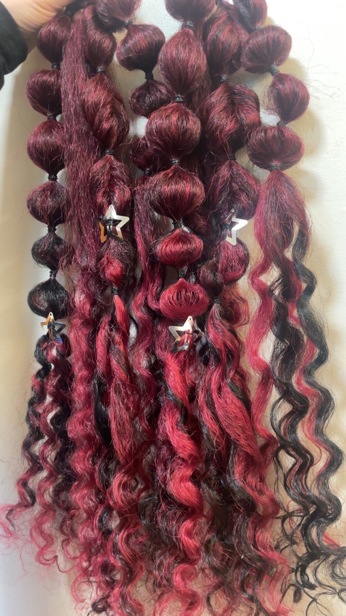 Rock Angel Braids- Set of Two 24 Inch Long Bubble Braids Rave Braids ...