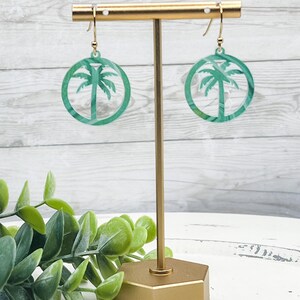 Palm Tree Hoop Earrings Laser Cut File - Etsy